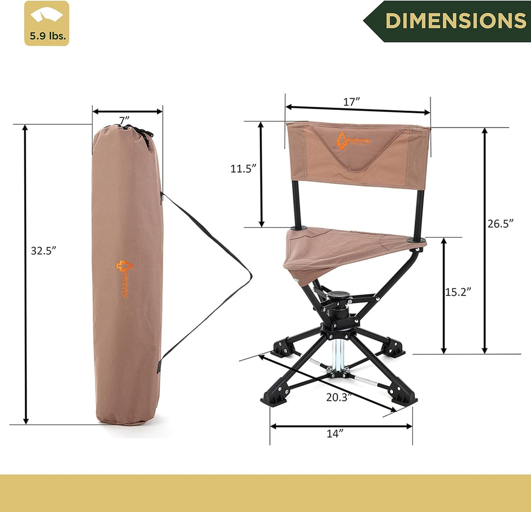360° Degree Swivel Hunting Chair Stool Seat – Arrowhead Outdoor