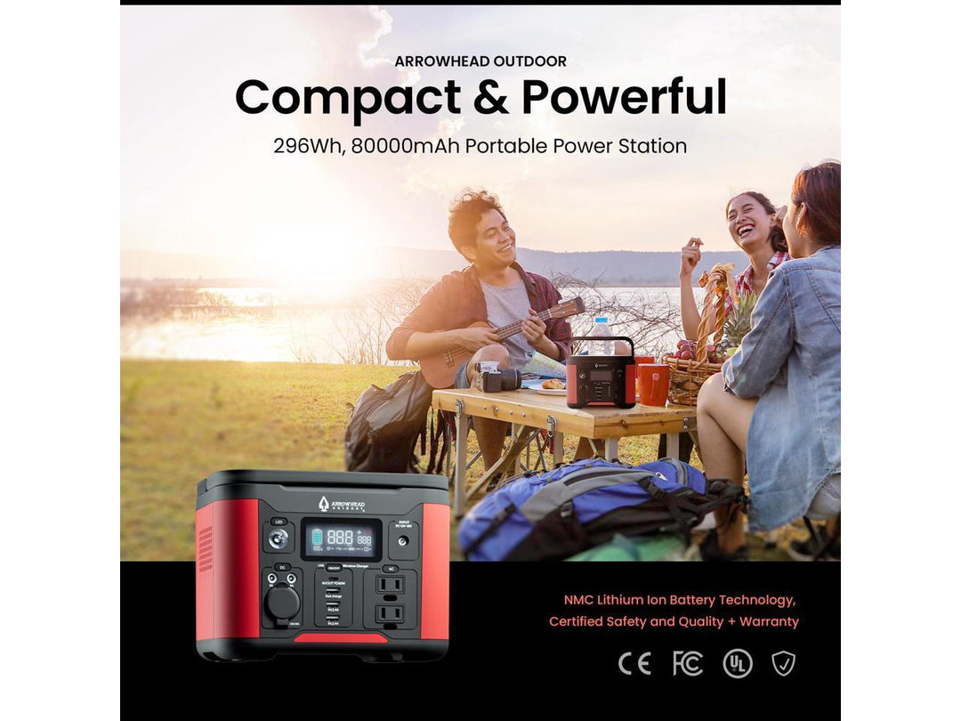 296W Portable Power Station, Lithium, Solar Generator – Arrowhead Outdoor